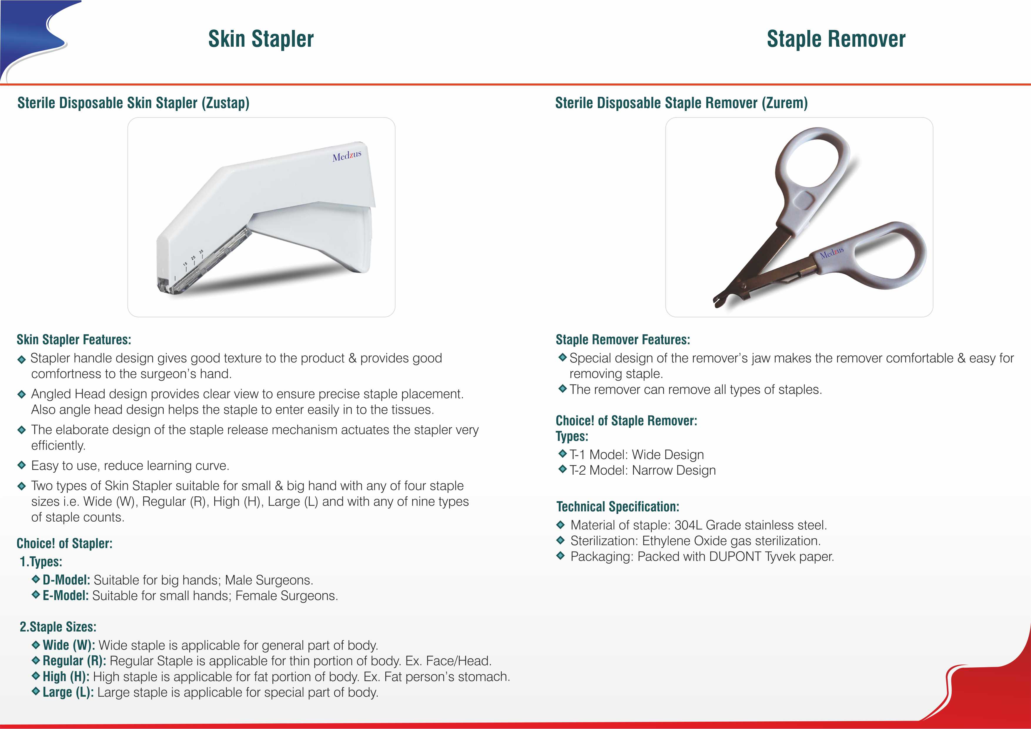 Skin Stapler Staple Remover Medzus Healthcare Pvt Ltd Skin Stapler Staple Remover Medzus Healthcare Pvt Ltd