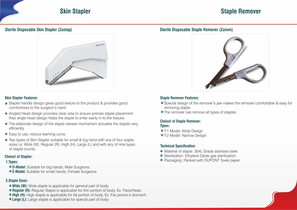 Skin Stapler & Staple Remover | Medzus Healthcare Pvt. Ltd.